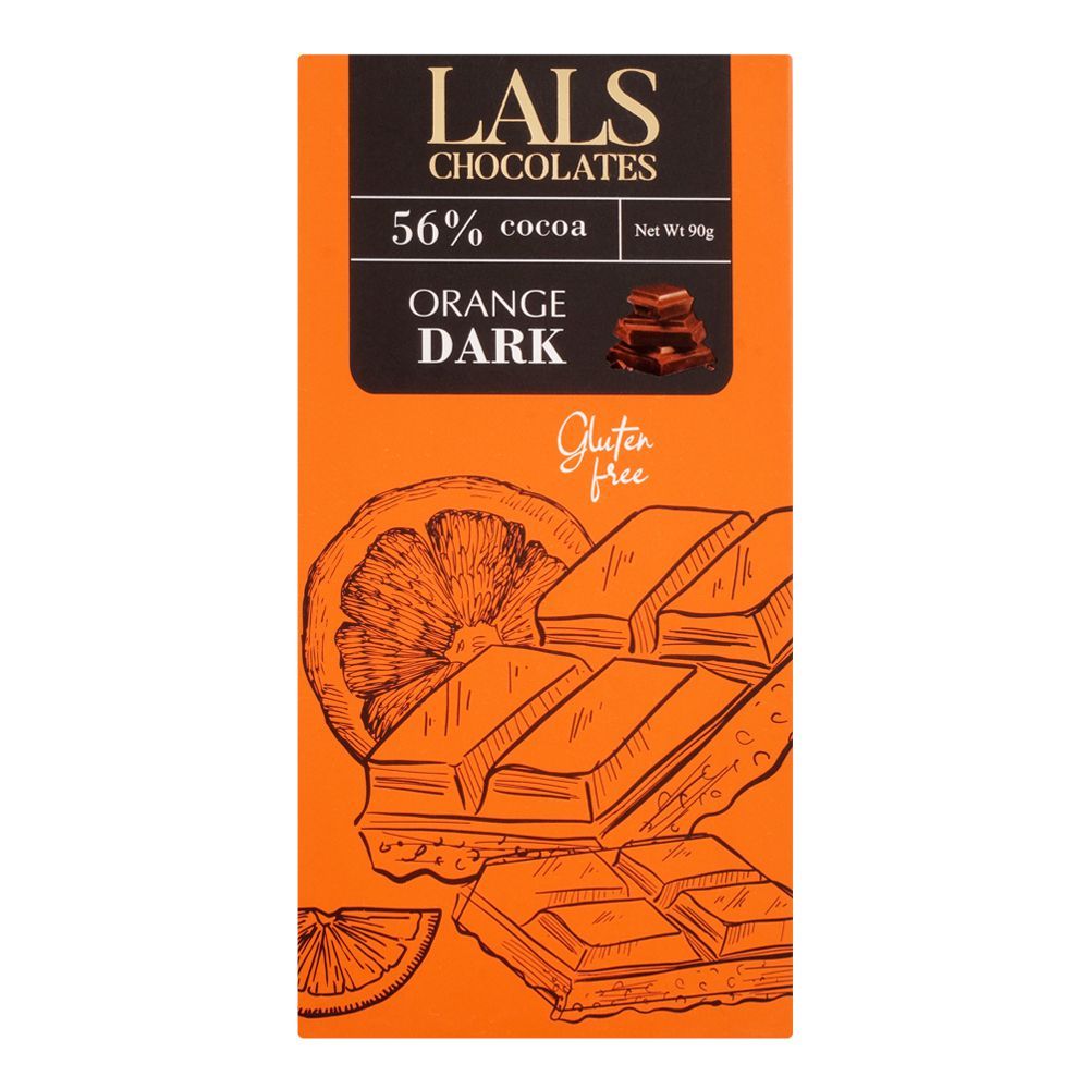 Buy Lals Chocolate 56% Cocoa Orange Dark Gluten Free, 90g – Shopaholic.pk