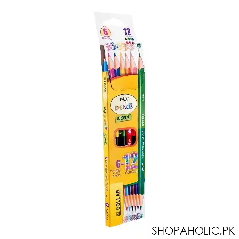 Buy Dollar My Pencil Wow! Dual End Color Pencils, 6-Pack – Shopaholic.pk