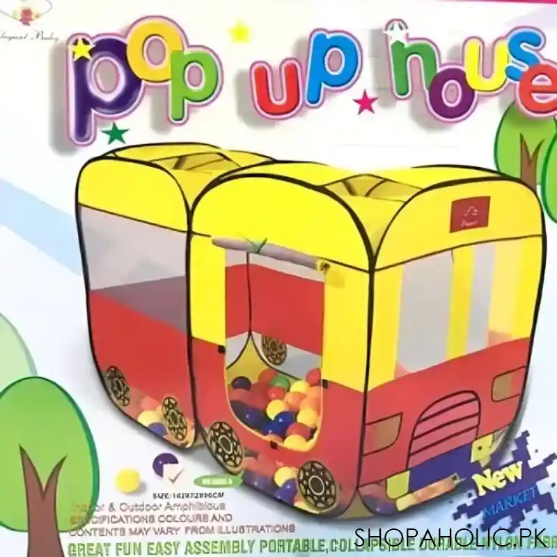 Buy Foldable Pop Up Bus Indoor and Outdoor Kids Tent – Shopaholic.pk