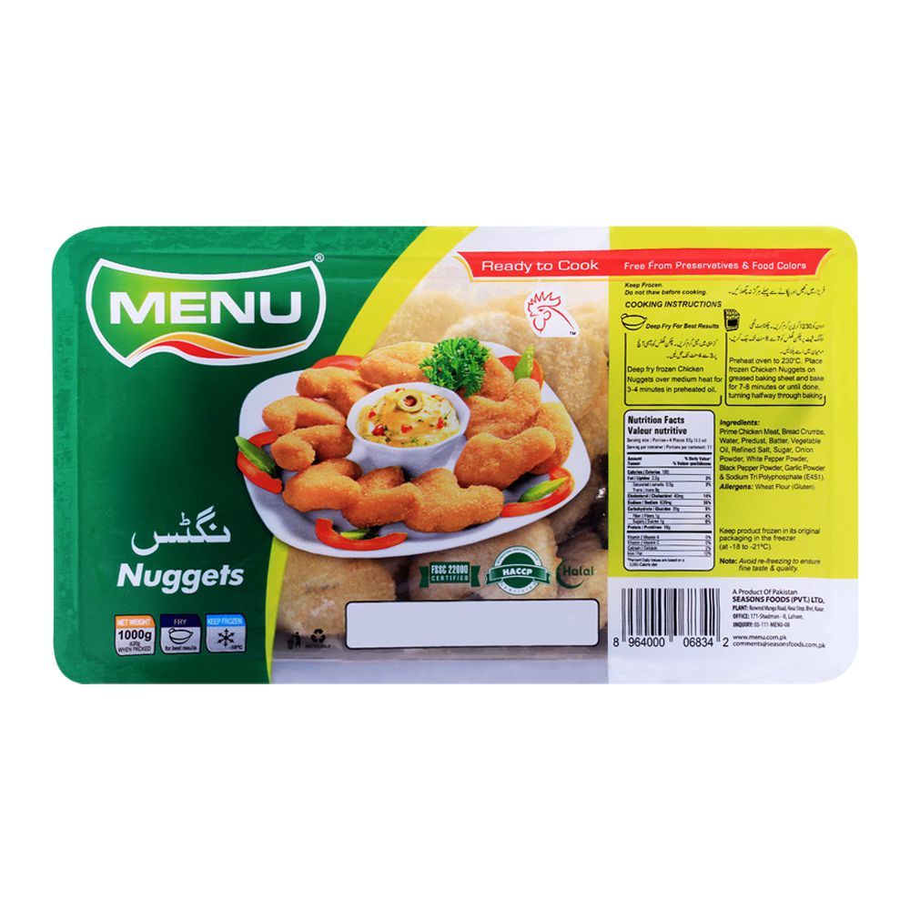 Buy Menu Chicken Nuggets 1000g Online in Karachi – Shopaholic.pk