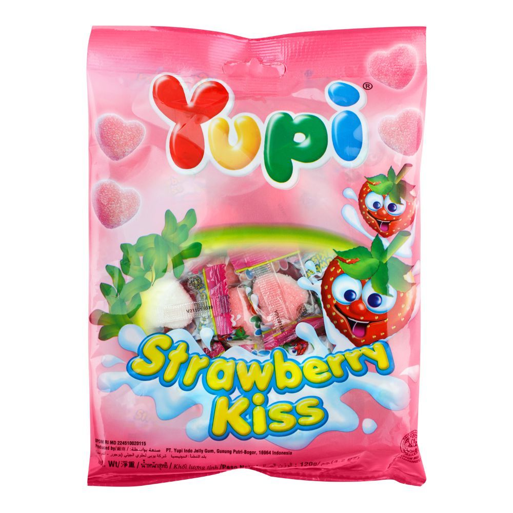 Buy Yupi Strawberry Kiss Gummy, 120g Online in Pakistan – Shopaholic.pk
