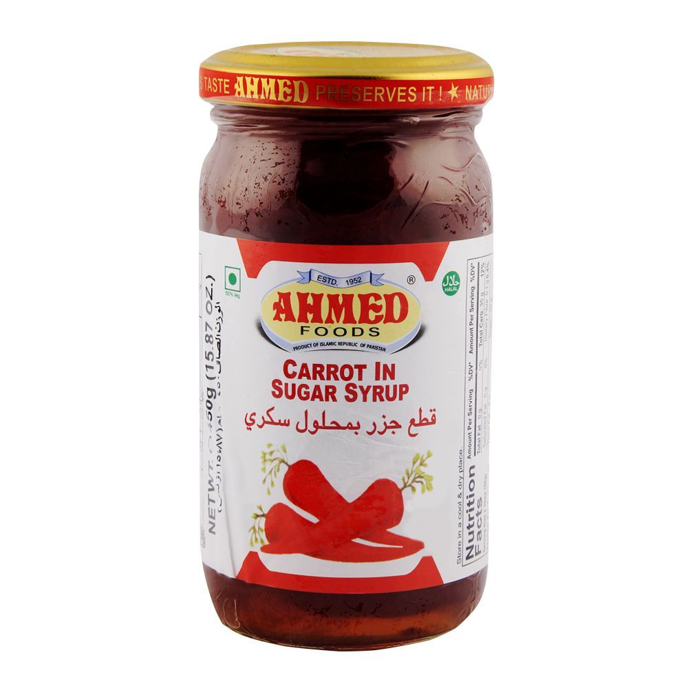 Buy Ahmed Carrot In Sugar Syrup 450gm Online in Pakistan – Shopaholic.pk