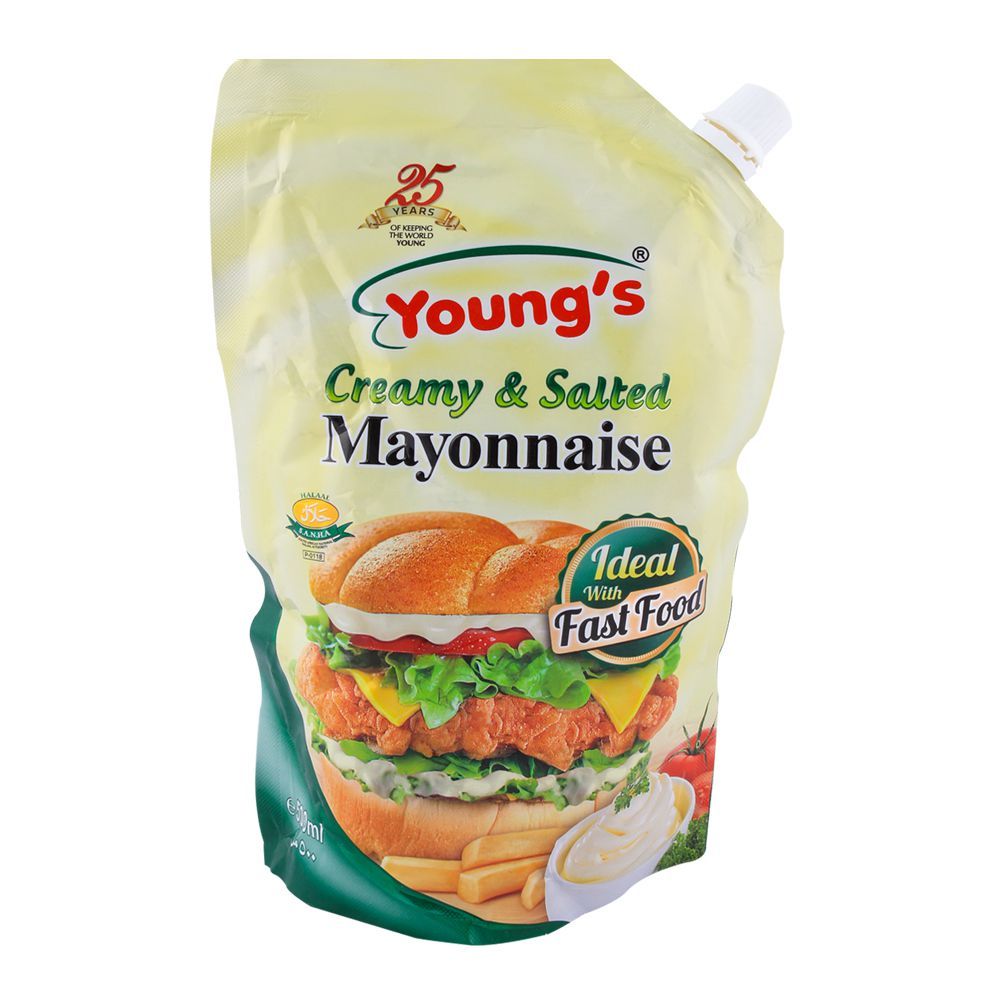 Young's Mayonnaise Creamy & Salted 500gm Pouch in Pakistan – Shopaholic.pk