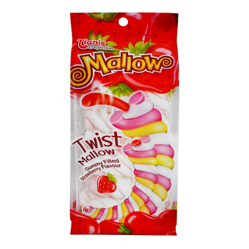 Buy Tian's Mallow Strawberry, Fluffy Long Marshmallow, 120g – Shopaholic.pk
