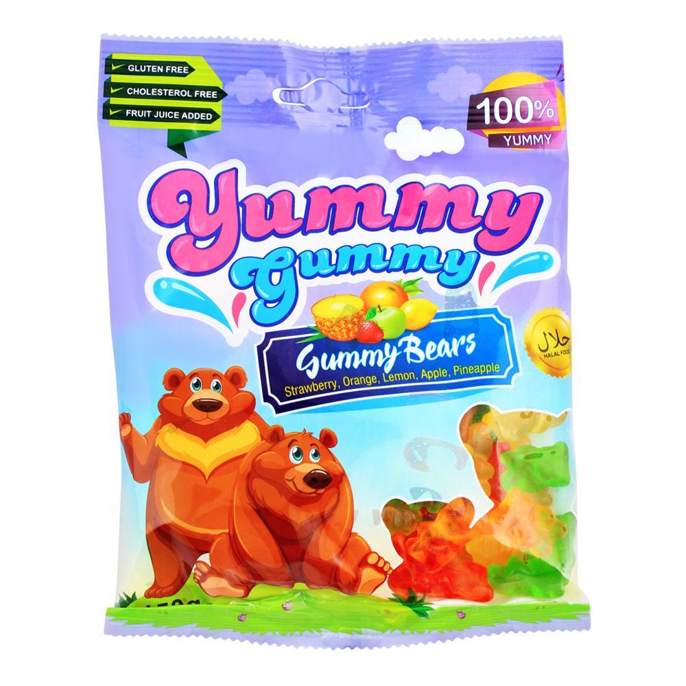 Buy Yummy Gummy Jelly Gummy Bears, Gluten Free, 150g – Shopaholic.pk