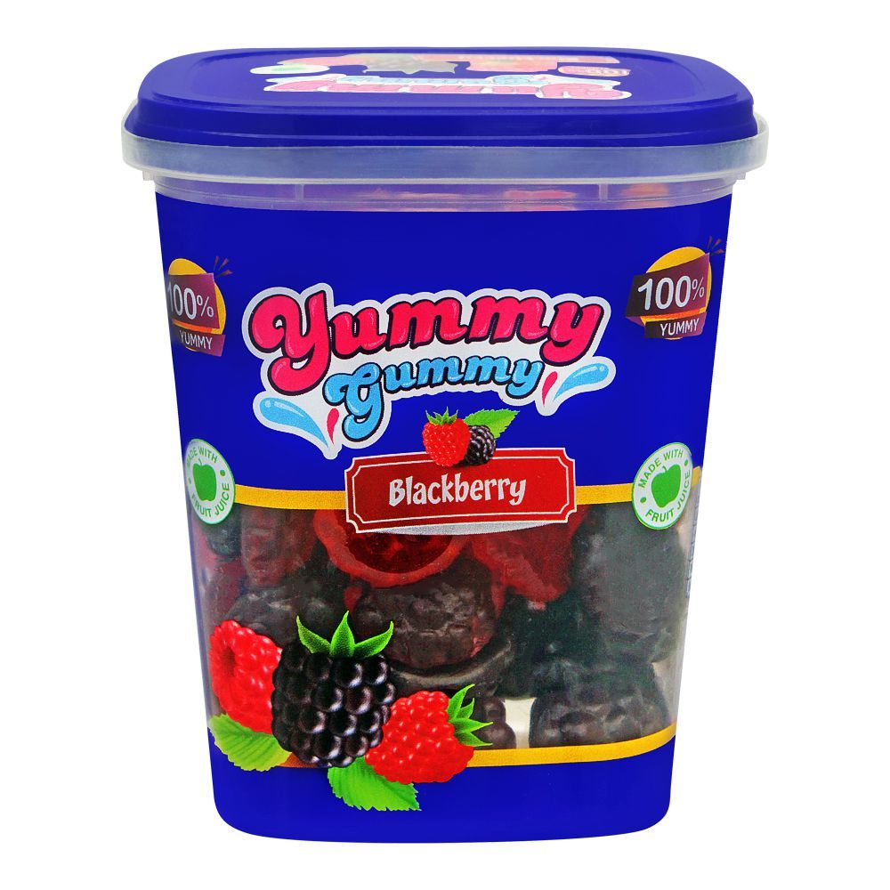 Buy Yummy Gummy Blackberry, Gummy Candy, Tub, 175g – Shopaholic.pk