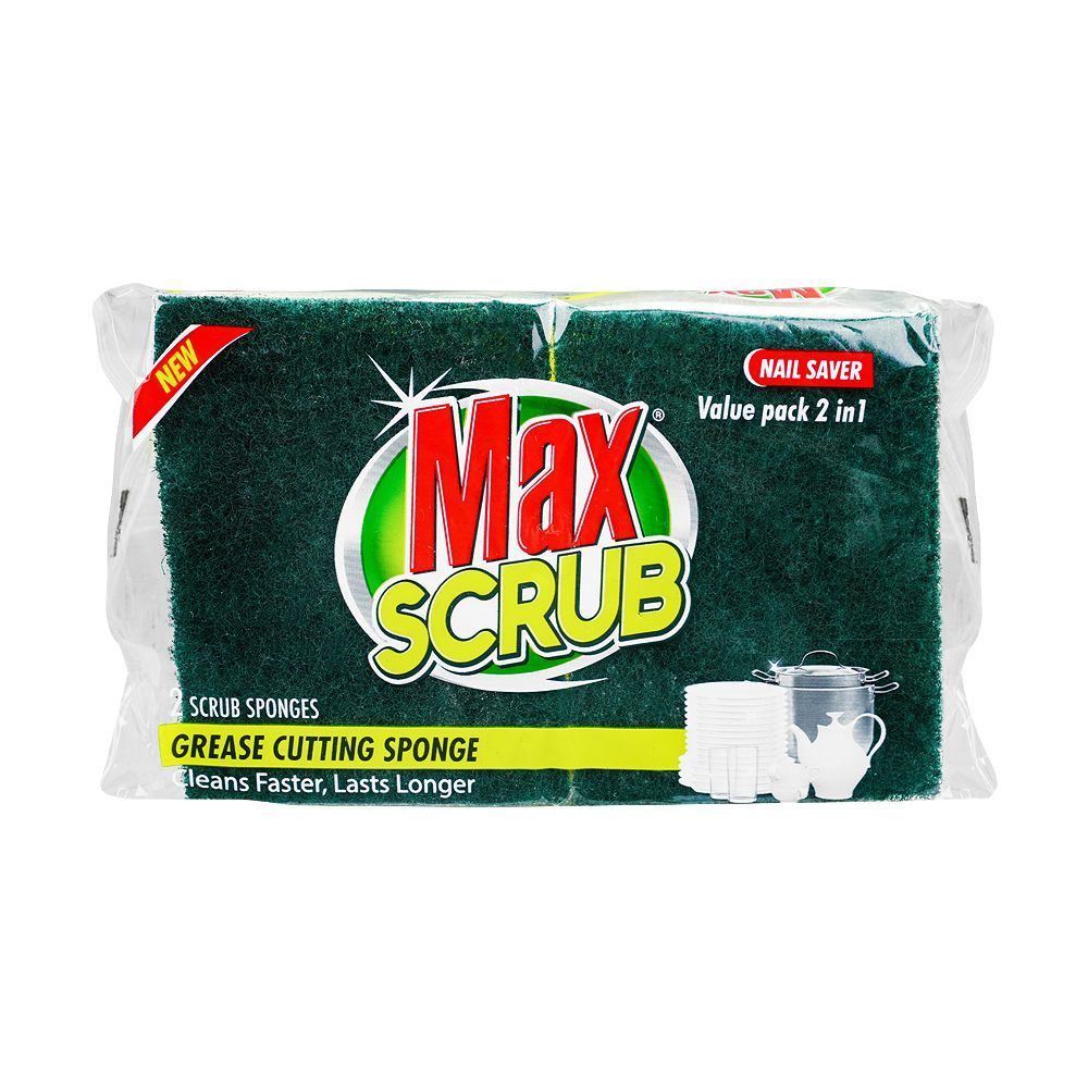 Buy Max Scrub With Multi 2-In-1 Sponge, 2-Pack in Pakistan – Shopaholic.pk