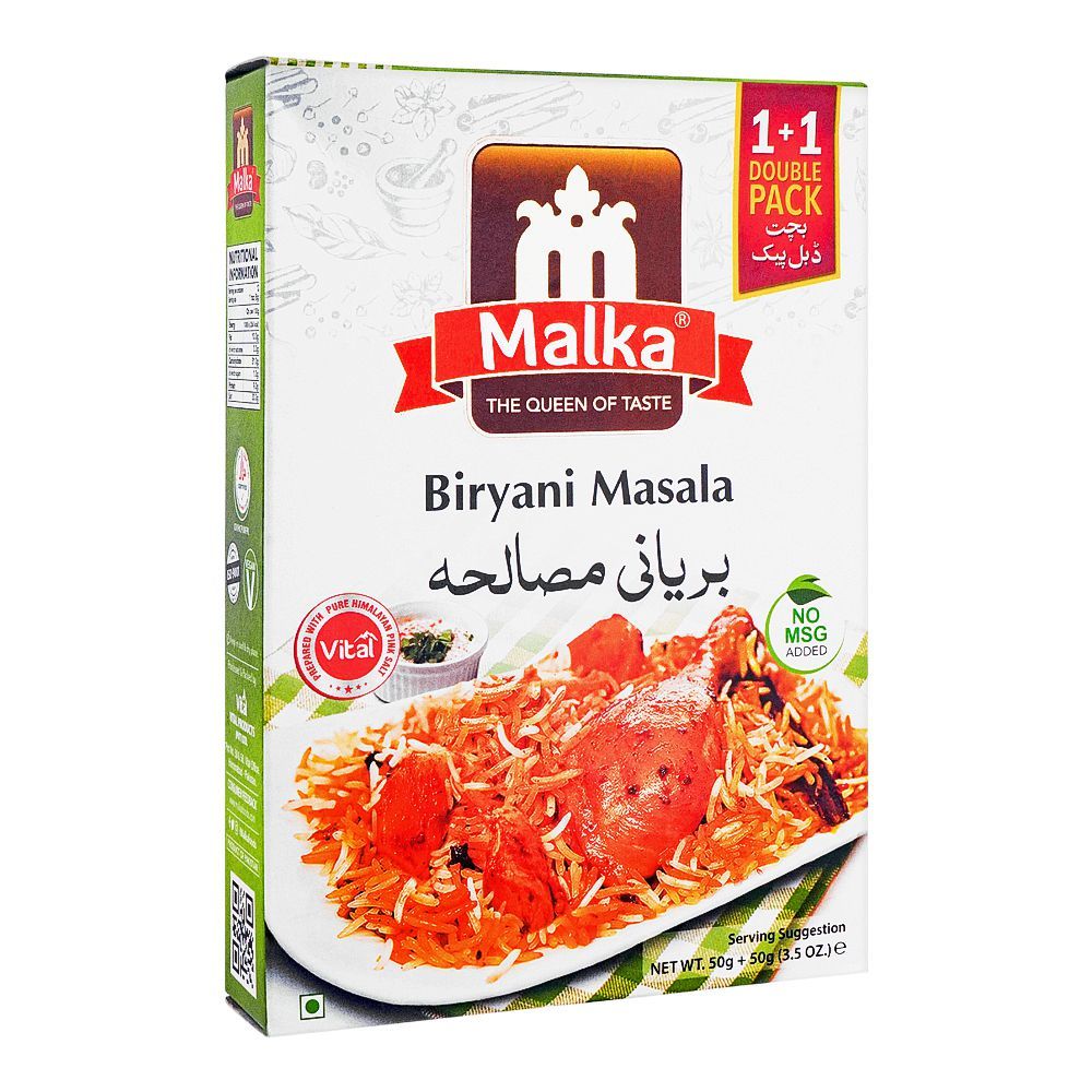 Buy Malka Biryani Masala Double Pack, 50g + 50g in Pakistan – Shopaholic.pk