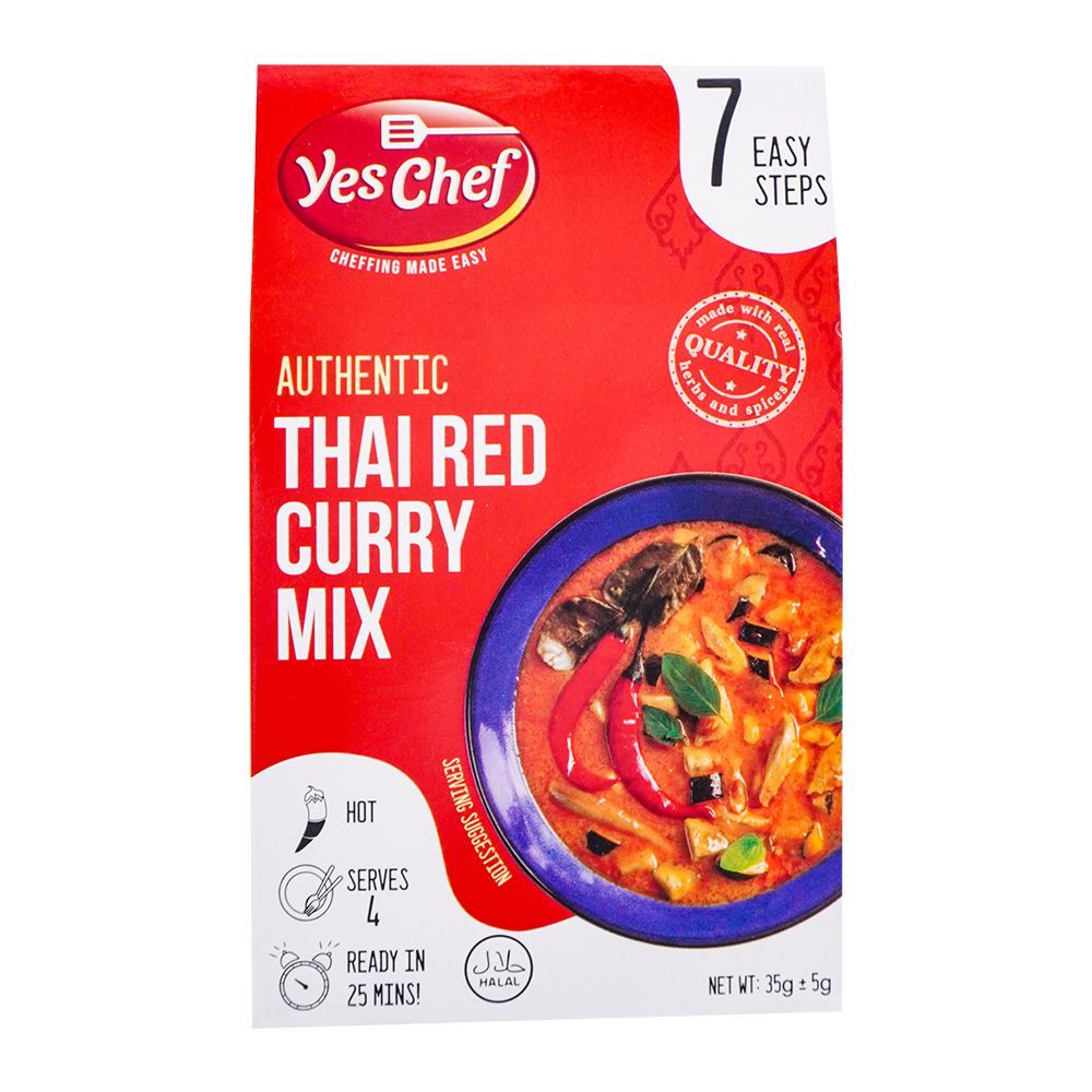 Buy Yes Chef Thai Red Curry Mix 7 Steps 35g + 5g in Pakistan – Shopaholic.pk