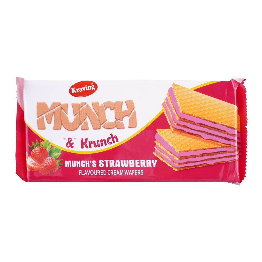 Buy Munch & Krunch Strawberry Wafer, 75g Online in Pakistan – Shopaholic.pk