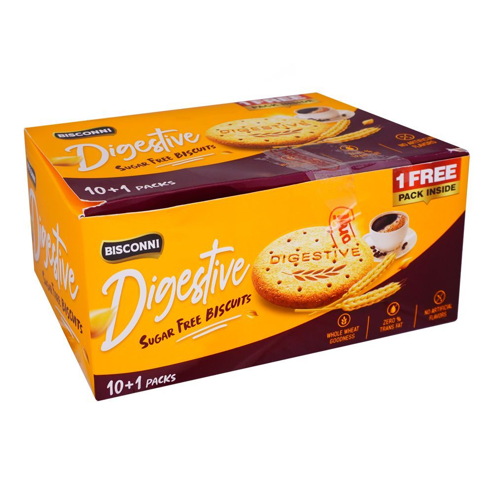 Buy Bisconni Digestive Sugar Free Biscuits, 11-Pack – Shopaholic.pk