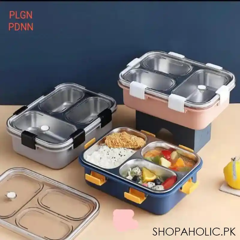 Buy 3 Compartment Bento Lunch Box in Pakistan | Shopaholic – Shopaholic.pk