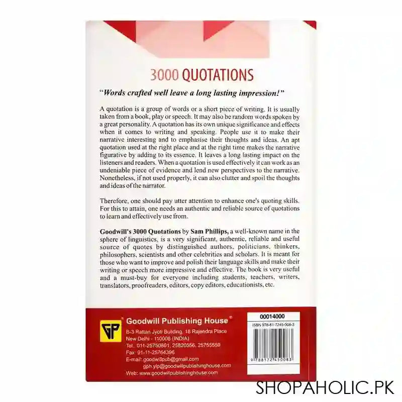 Buy 3000 Quotations Book at Best Price Online in Pakistan – Shopaholic.pk