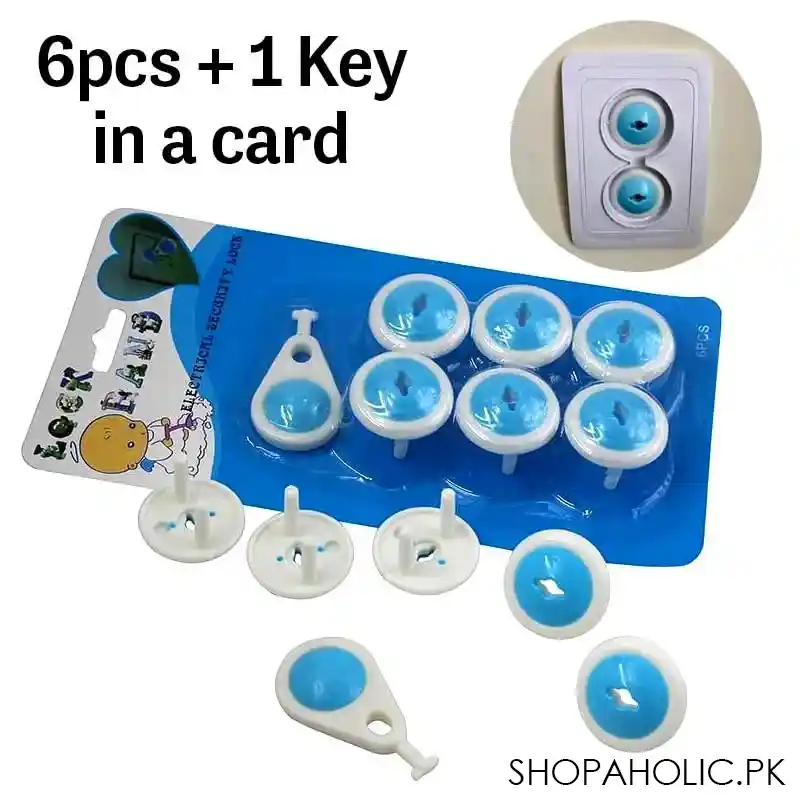 Buy 6pcs Socket Guards for Baby Safety Lock Plug Cover – Shopaholic.pk