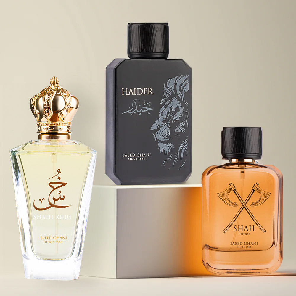 Buy Saeed Ghani Luxury Perfumes Trio Online in Pakistan – Shopaholic.pk
