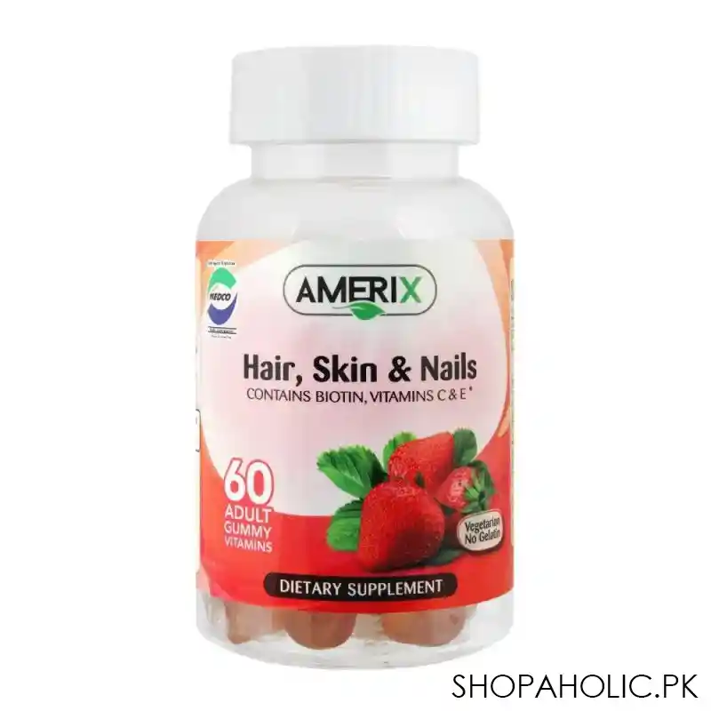 Buy Amerix For Hair, Skin & Nails, 60 Adult Gummy Vitamins – Shopaholic.pk