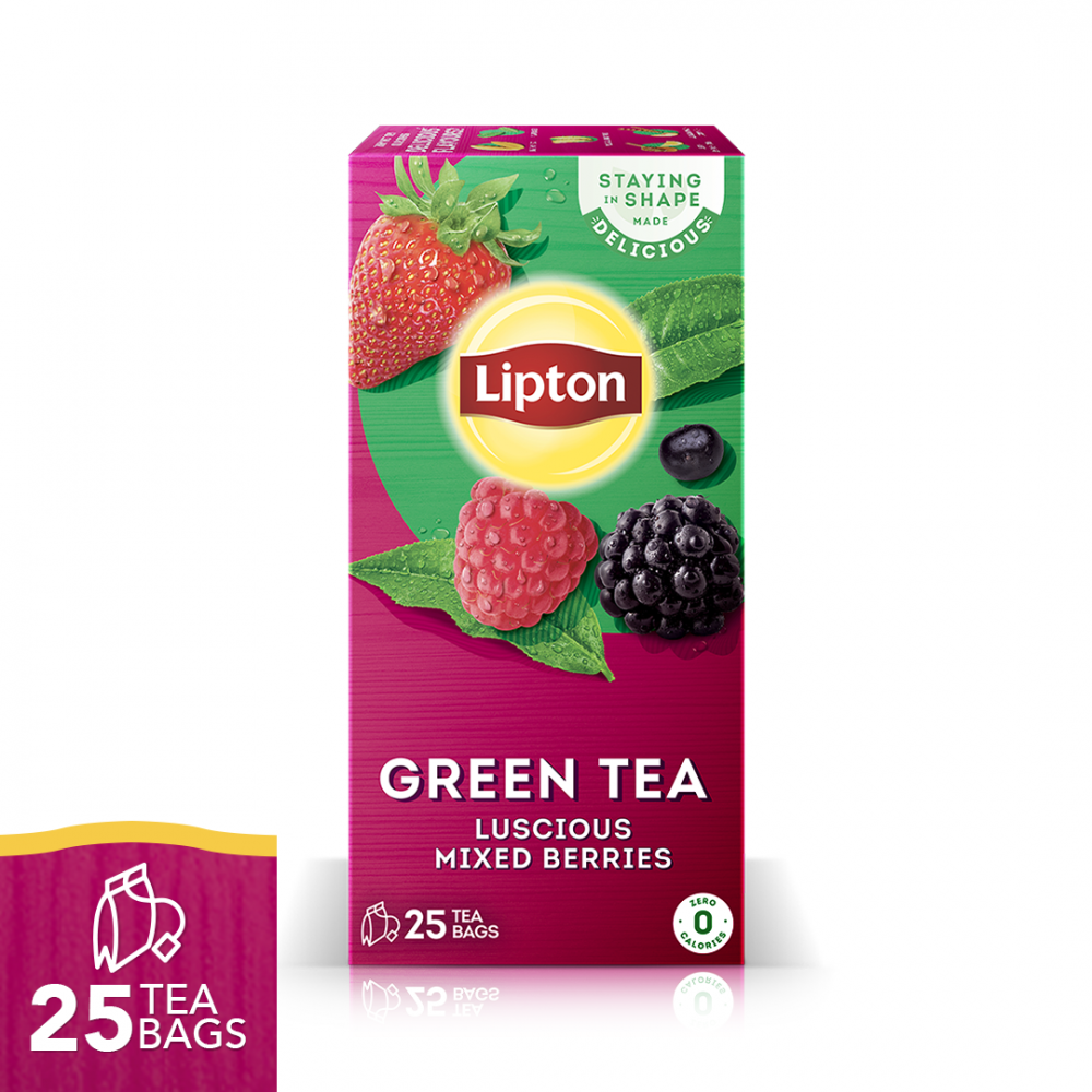 Buy Lipton Luscious Mixed Berries Green Tea Bags, 25-Pack – Shopaholic.pk