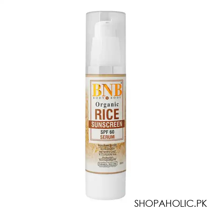 Buy BNB Organic Rice Sunscreen SPF60 Serum, 50ml in Pakistan ...
