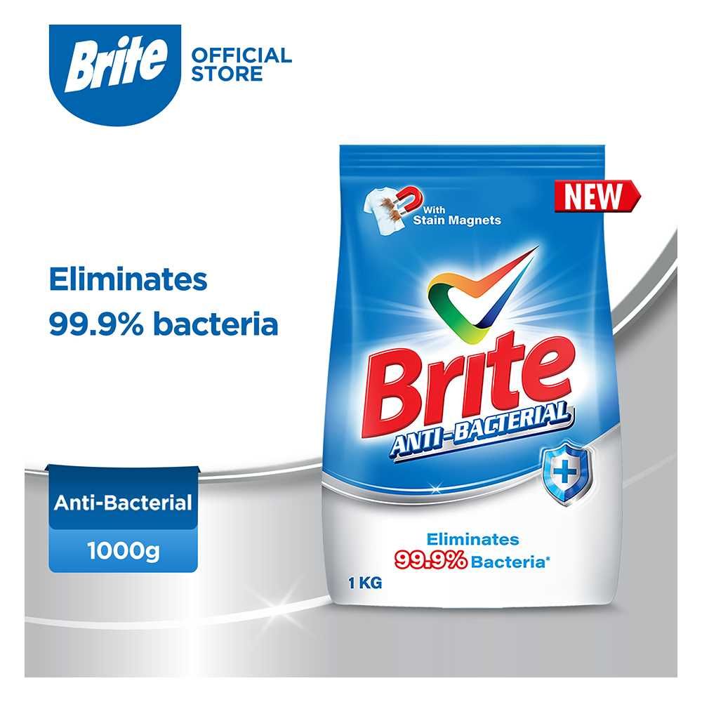 Buy Brite Anti-Bacterial Detergent Powder 1 KG in Pakistan – Shopaholic.pk