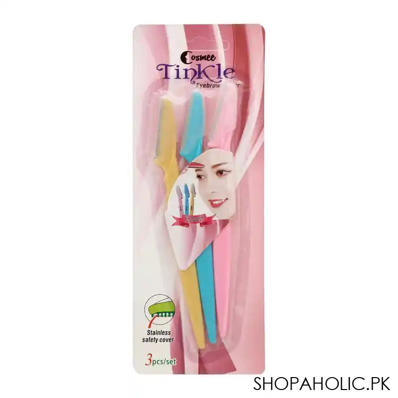 Buy Cosmee Tinkle Eyebrow Razor 3-Pack Online in Pakistan – Shopaholic.pk