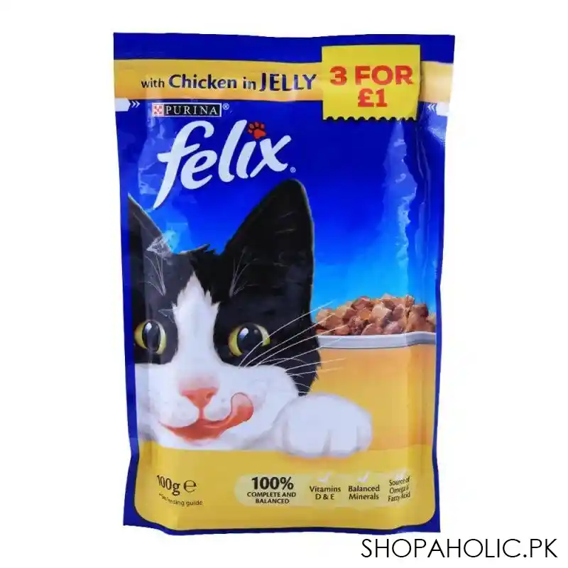 Buy Felix Chunks With Chicken In Jelly Cat Food, Pouch, 100g ...