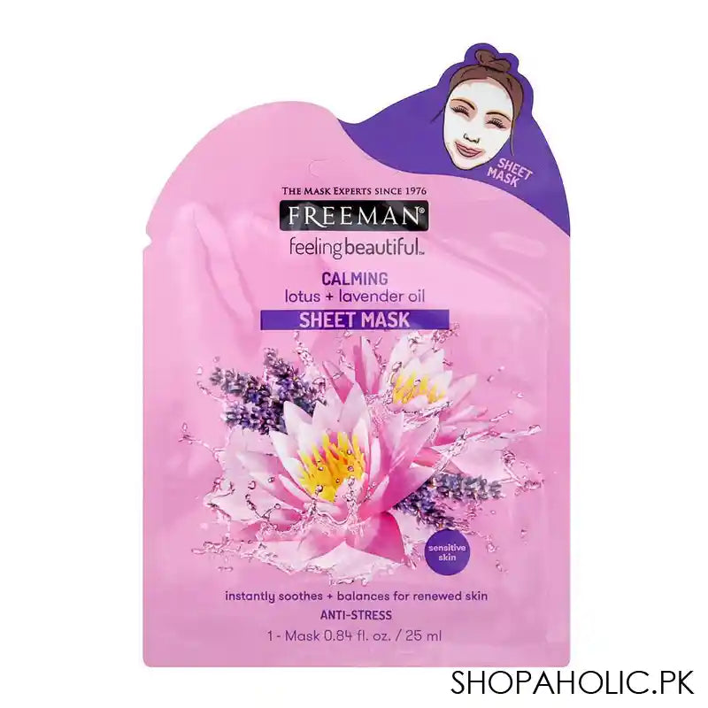 Freeman Calming Lotus + Lavender Oil Sheet Mask in Pakistan – Shopaholic.pk