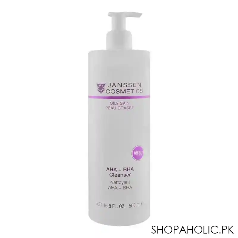 Buy Janssen Cosmetics Oily Skin AHA + BHA Cleanser, 500ml – Shopaholic.pk