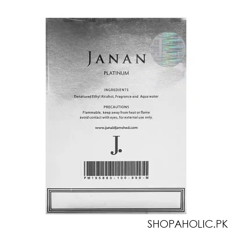 Junaid Jamshed J. Janan Platinum Perfume Price in Pakistan – Shopaholic.pk