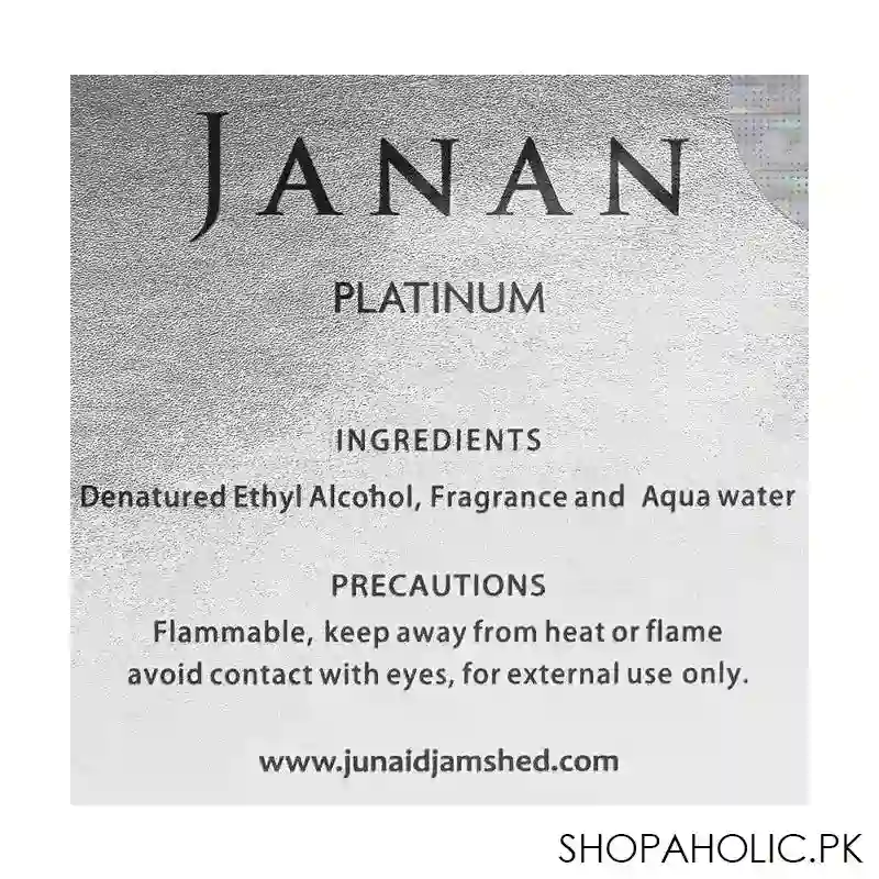 Junaid Jamshed J. Janan Platinum Perfume Price in Pakistan – Shopaholic.pk