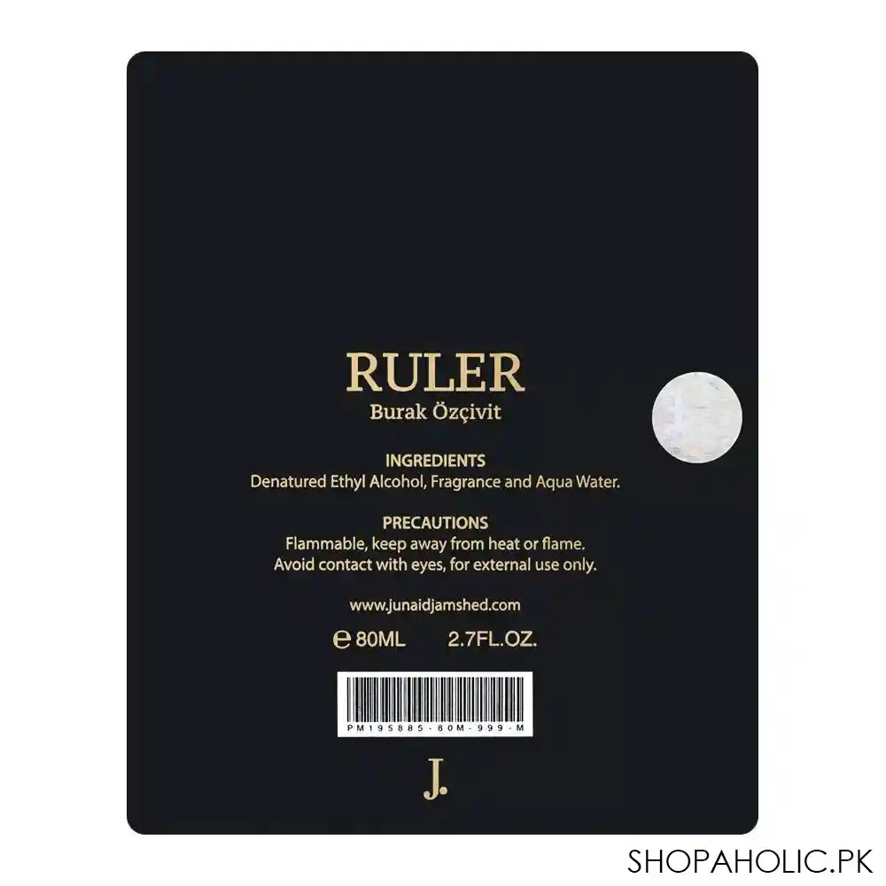 Buy Junaid Jamshed J. Ruler Burak Ozcivit Eau De Parfum 80ml ...
