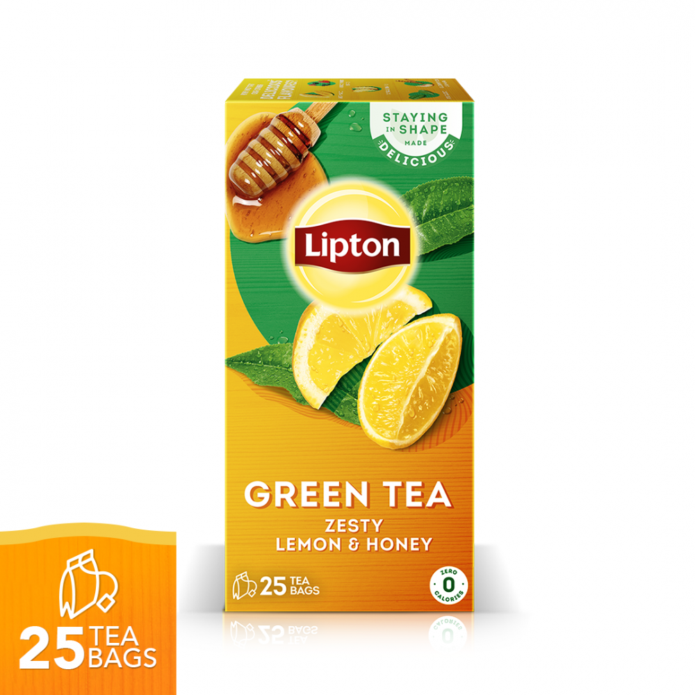 Buy Lipton Zesty Lemon & Honey Green Tea Bags, 25-Pack – Shopaholic.pk