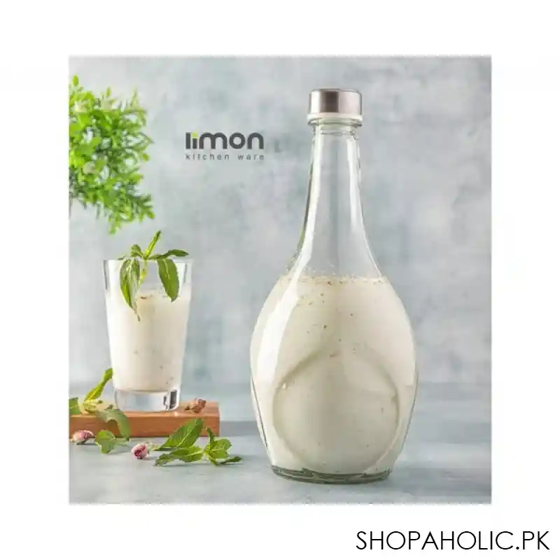Buy Limon Glass Bottle With Steel Lid 1.1 Ltr In Pakistan – Shopaholic.pk