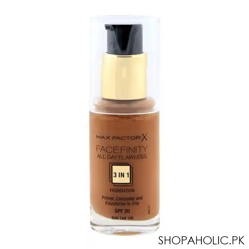 Max Factor Facefinity All Day 3in1 Foundation 100 Sun Tan – Shopaholic.pk