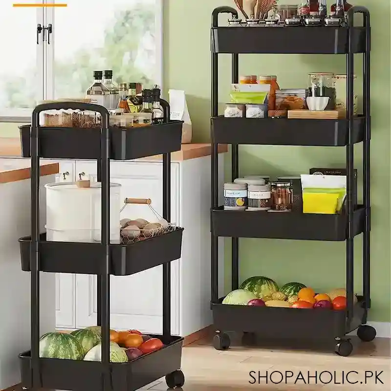 Buy Multi Layer Kitchen Trolley Metal Rolling Cart Pakistan – Shopaholic.pk