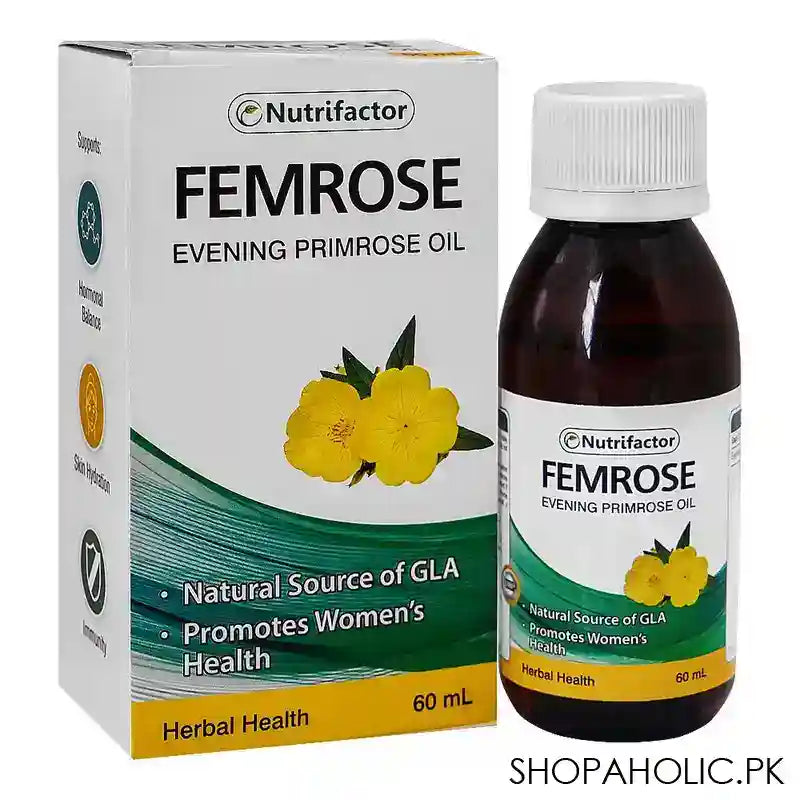Buy Nutrifactor Femrose Evening Primrose Oil in Pakistan – Shopaholic.pk