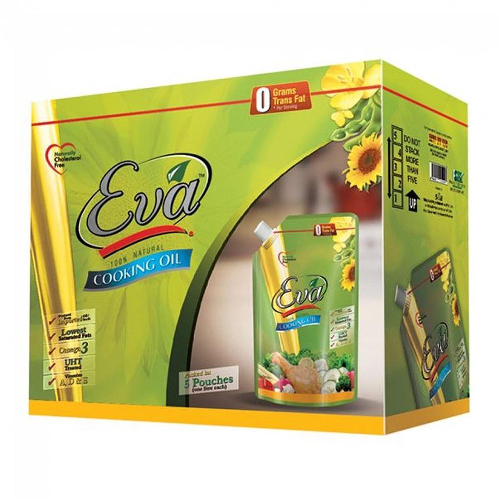 Buy Eva Cooking Oil, 1 Liter Each, 5-Pack Online in Karachi – Shopaholic.pk