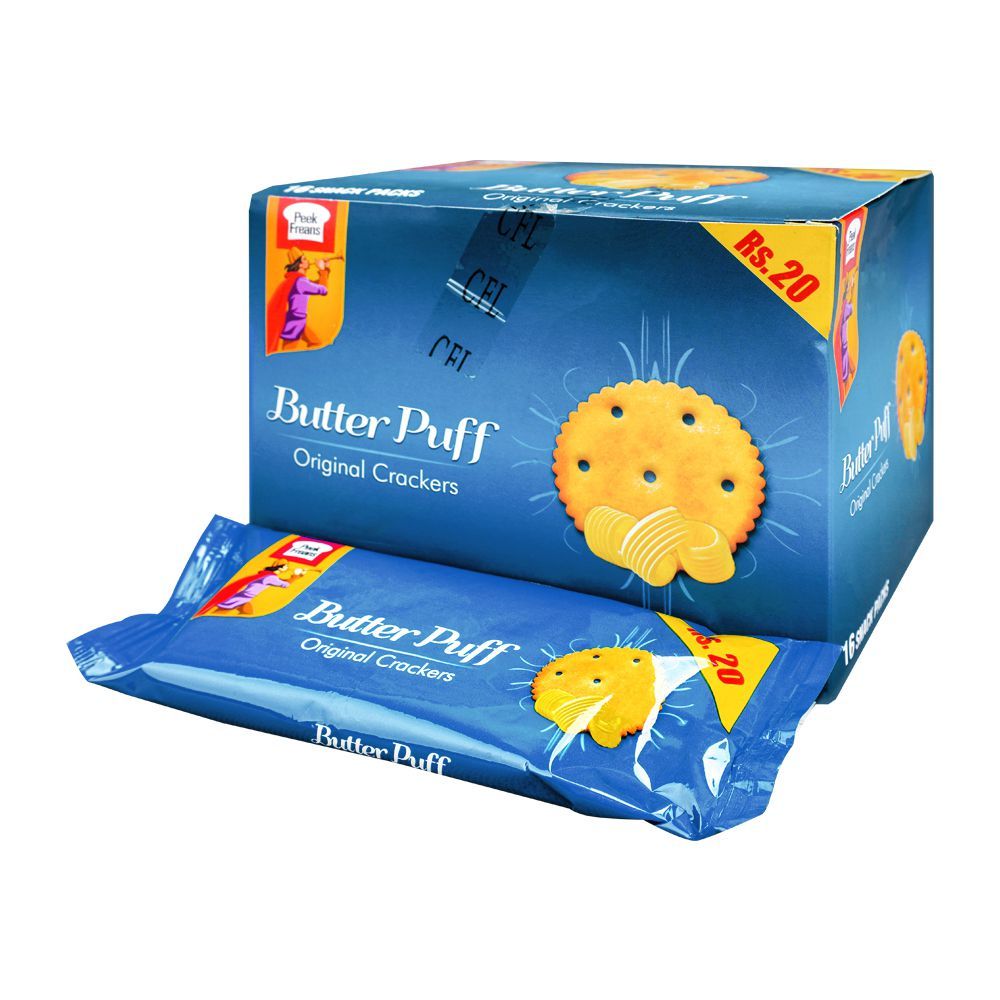Buy Peek Freans Butter Puff Original Crackers, 16-Snack Pack ...