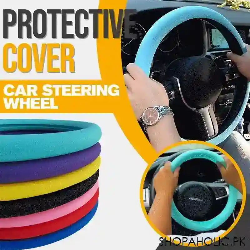 Buy Silicone Non-Slip Car Steering Wheel Protective Cover – Shopaholic.pk