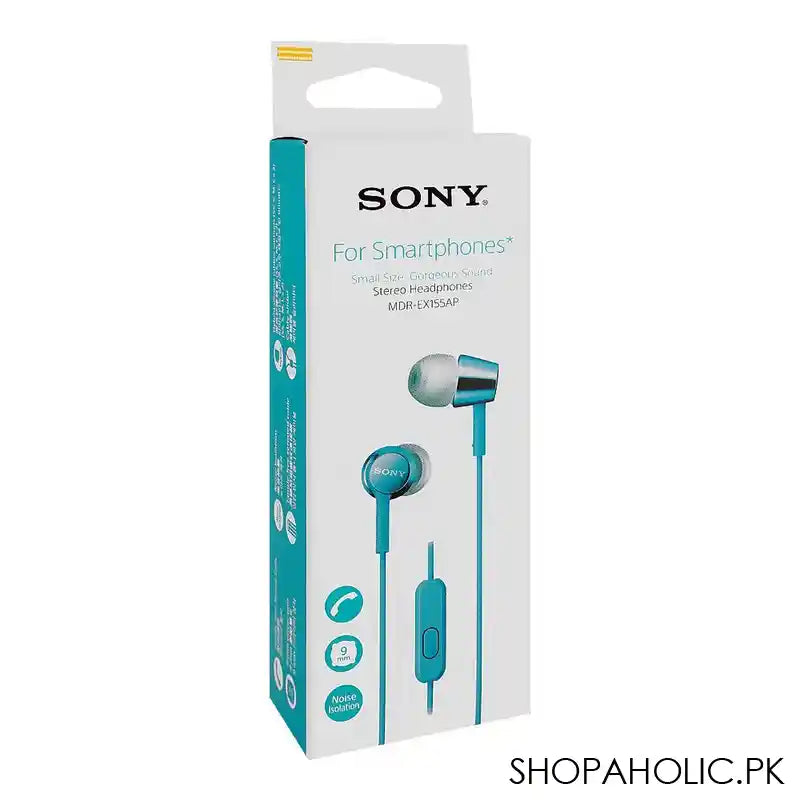 Buy Sony Stereo Light Blue Headphone 9mm Cable in Pakistan – Shopaholic.pk
