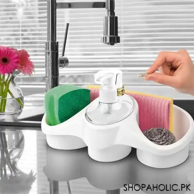Buy Tidy Soap Dispensing Sponge Holder Price in Pakistan – Shopaholic.pk