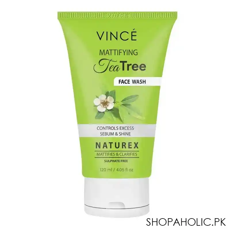 Buy Vince Mattifying Tea Tree Face Wash, 120ml in Pakistan – Shopaholic.pk