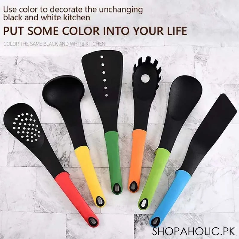 6 Pcs Non-Stick Spatula Set with Rotating Stand Order Now
