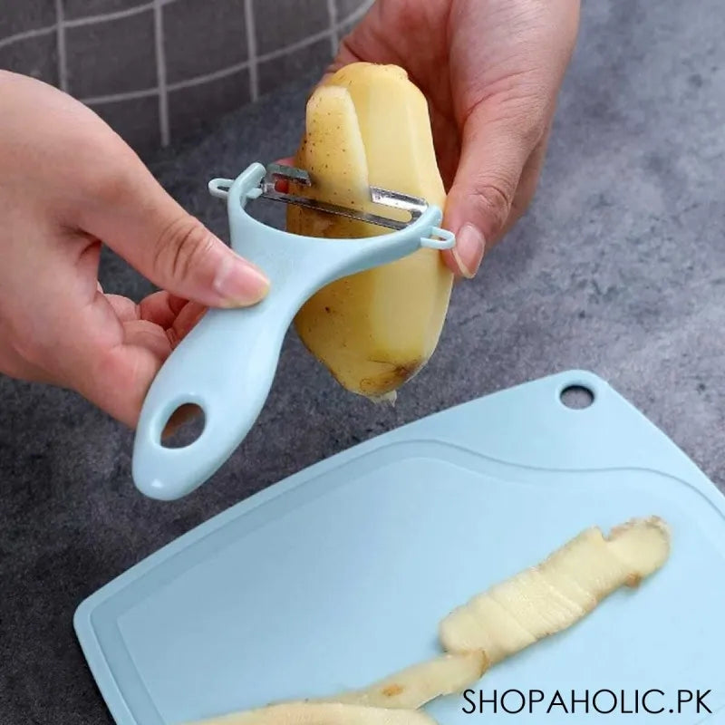 Buy 3 in 1 Baby Cutting Board, Knife and Peeler in Pakistan