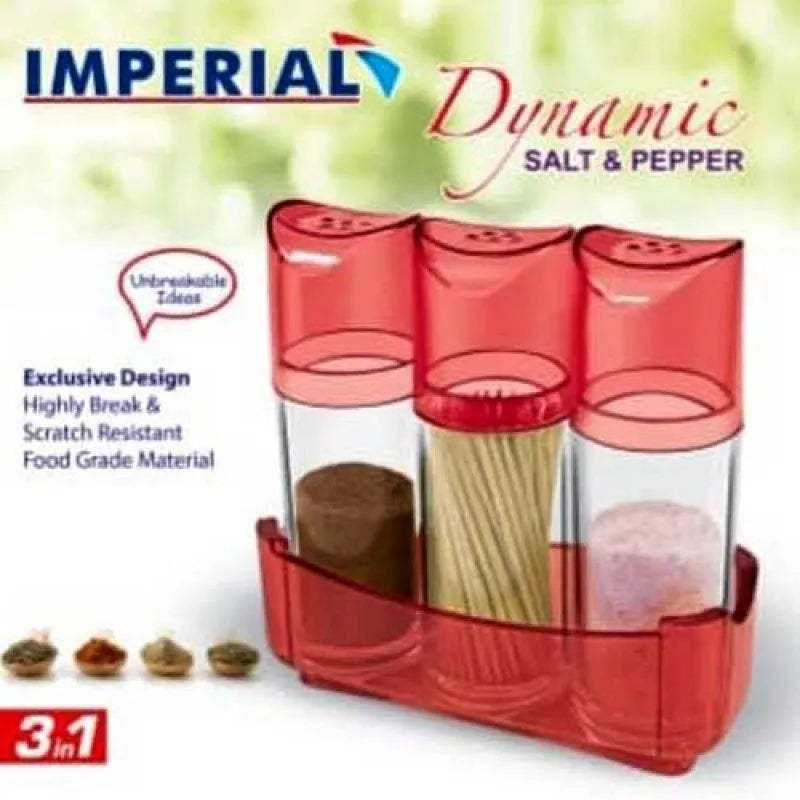 Buy 3 In 1 Dynamic Salt & Pepper Condiment Spice Rack