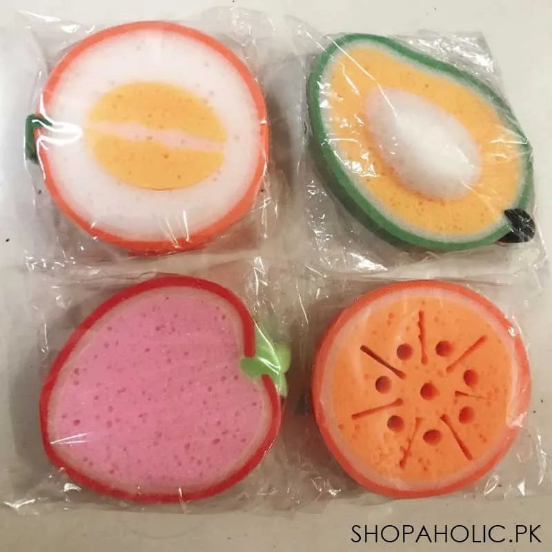 Buy Set of 4 Fruit-Shaped Dishwashing Sponges in Pakistan
