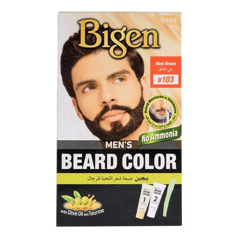 Buy Bigen Men's Beard Colour, Dark Brown B103