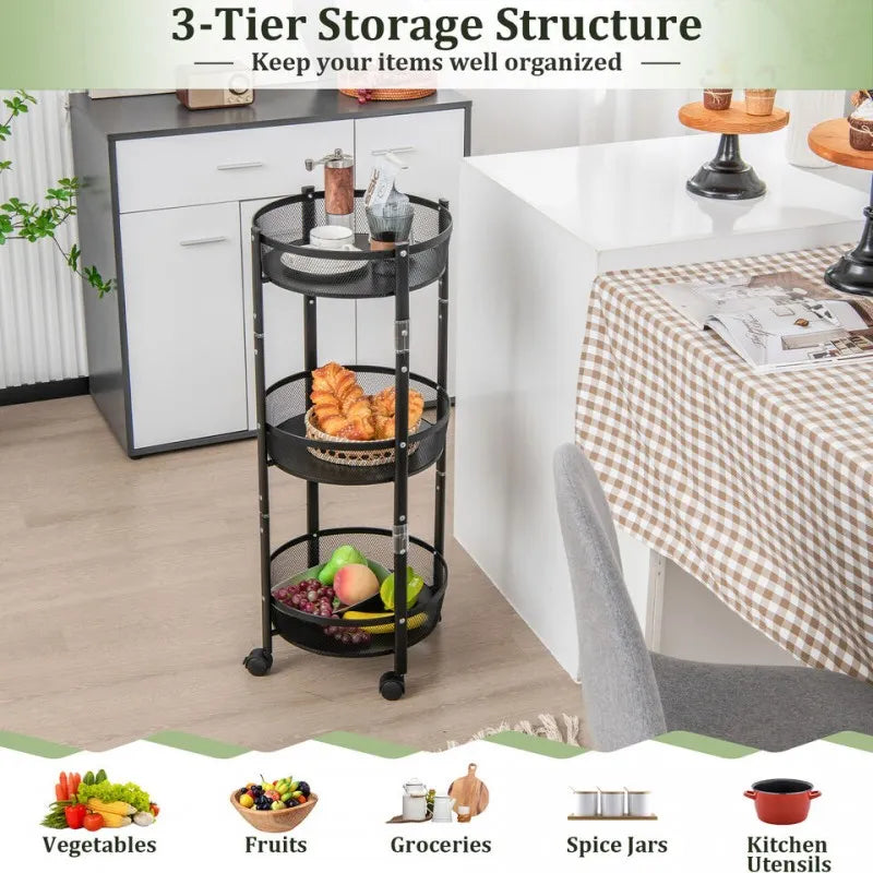 Buy 3 Tier Storage Rack with Wheels in Pakistan | Shopaholic