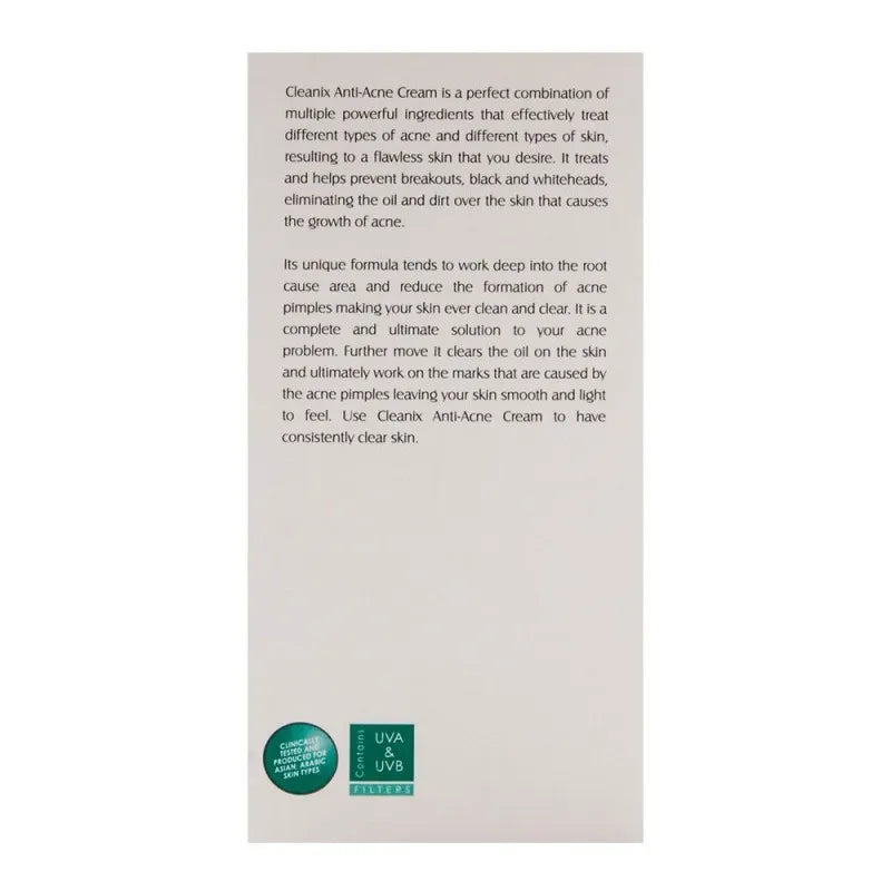 Buy Vince Cleanix Anti Acne Cream 50ml