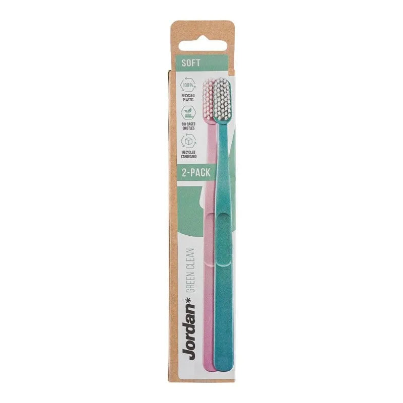 Jordan Green Clean Toothbrush, Soft 2-Pack Price in Pakistan