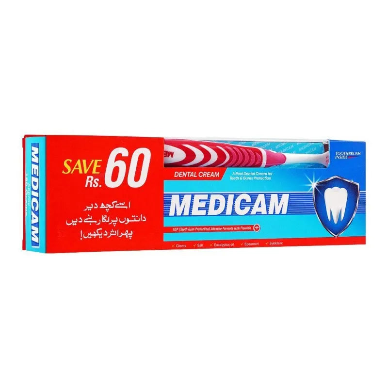 Buy Medicam Dental Cream, Toothbrush Pack, 180g in Pakistan